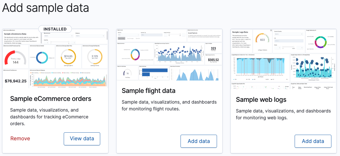 Quickstart guide for OpenSearch Dashboards - Eliatra OpenSearch Distro Documentation