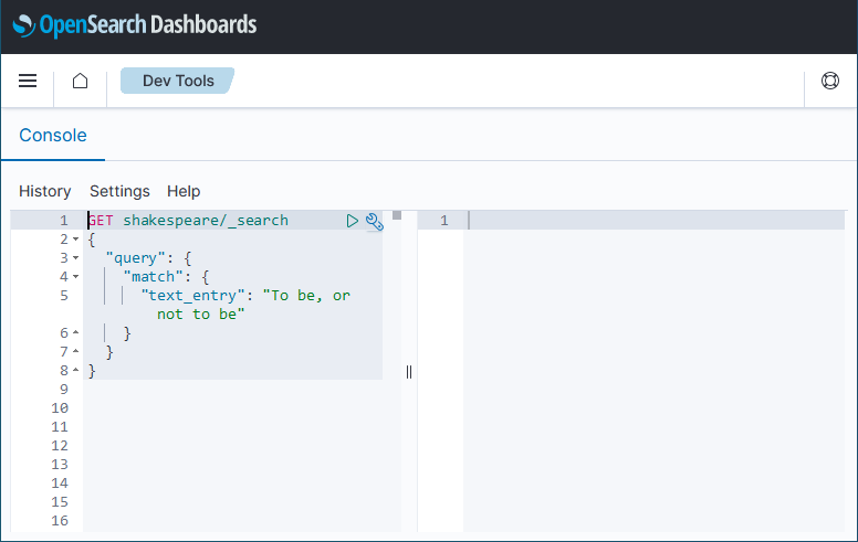 Running queries in the Dev Tools Console - Eliatra OpenSearch Distro ...
